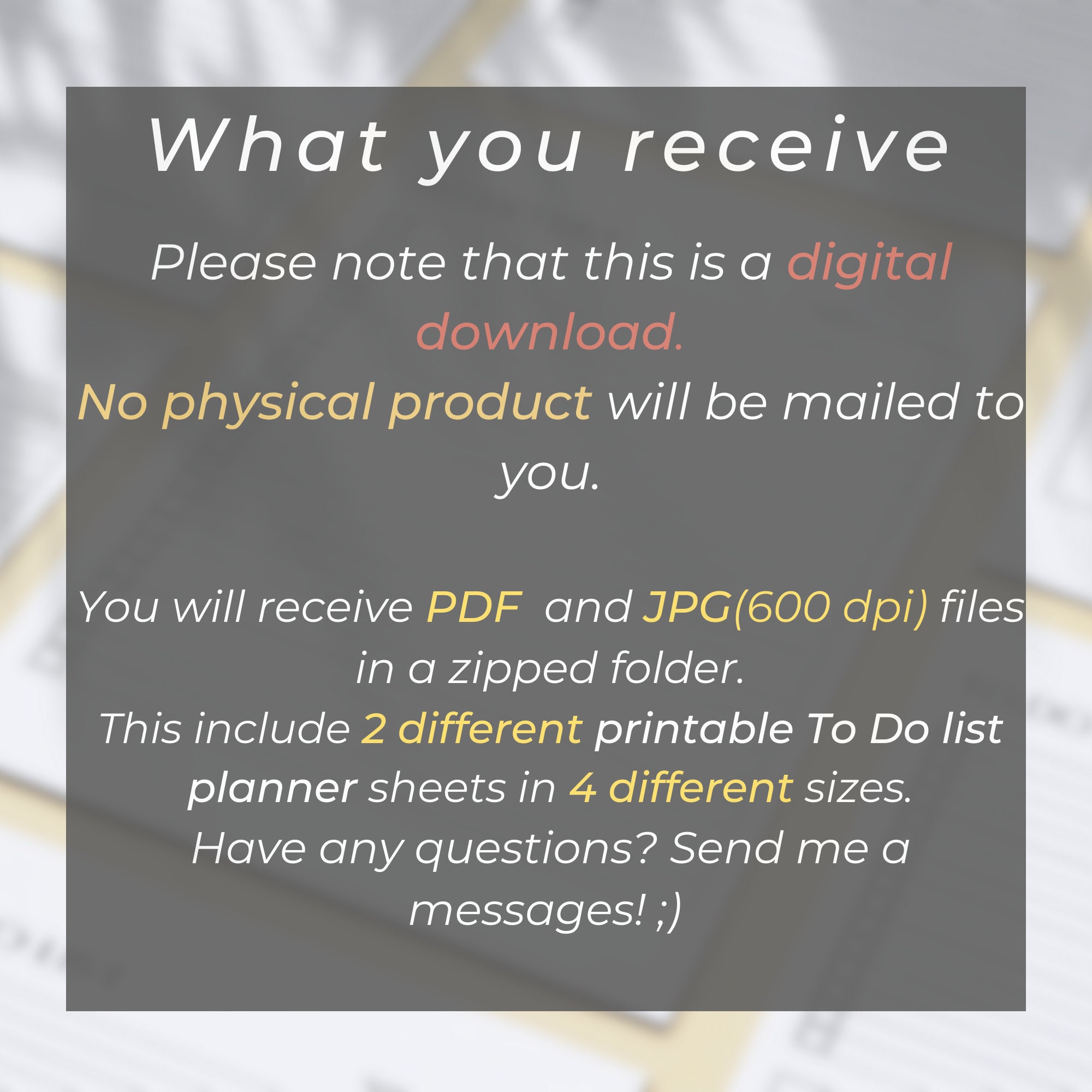 Streamlined Notes: Minimalist My Notes List 4 Sizes Monday and Sunday ...