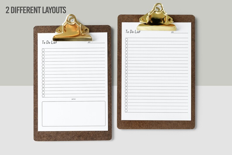 Minimalist To-do Lists (version 2) | 4 Sizes | 2 Layouts | PDF & JPG ...