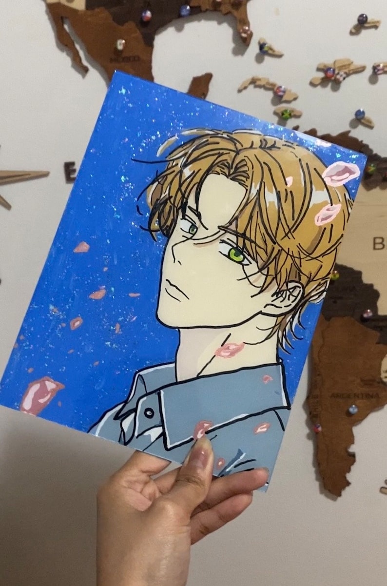 Glass Painting of Cain From the Manhwa Yours to Claim - Etsy