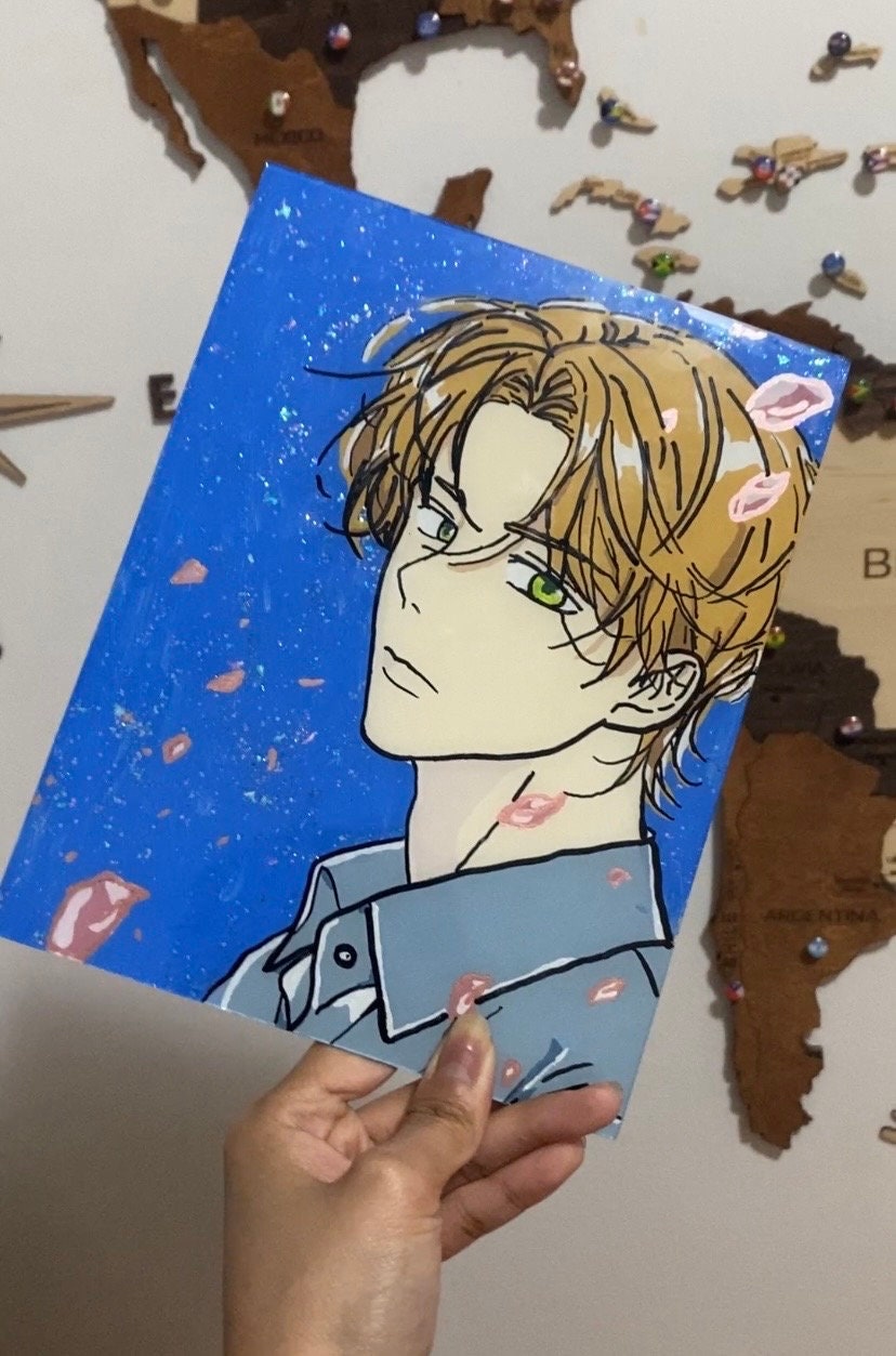 Glass Painting of Cain From the Manhwa Yours to Claim - Etsy