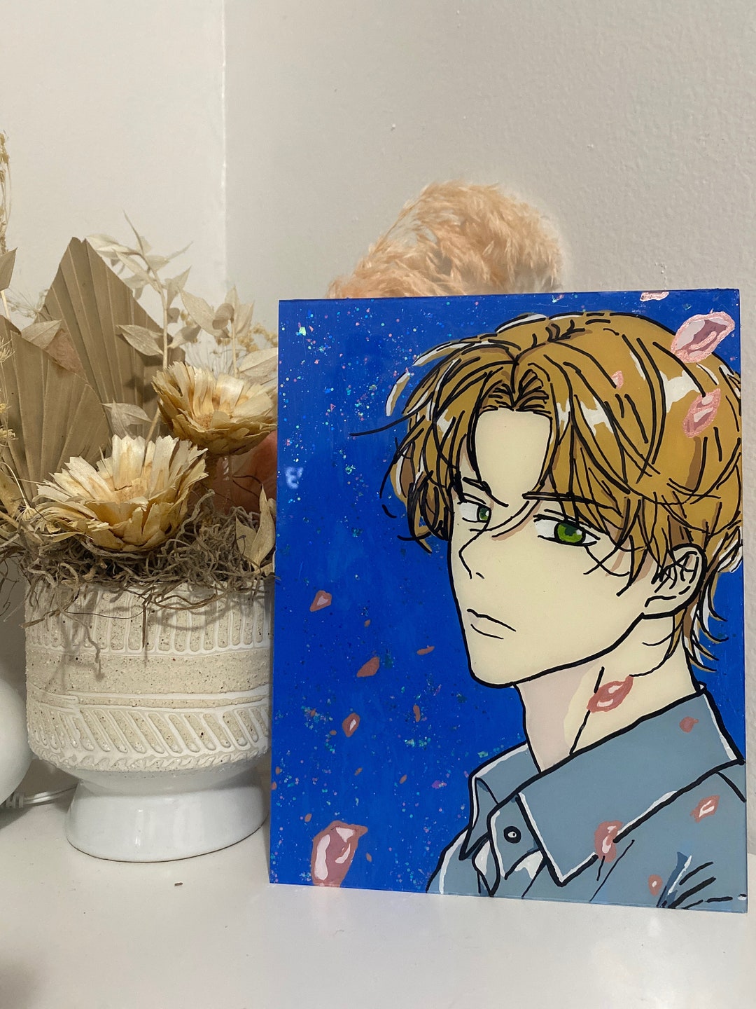 Glass Painting of Cain From the Manhwa Yours to Claim - Etsy