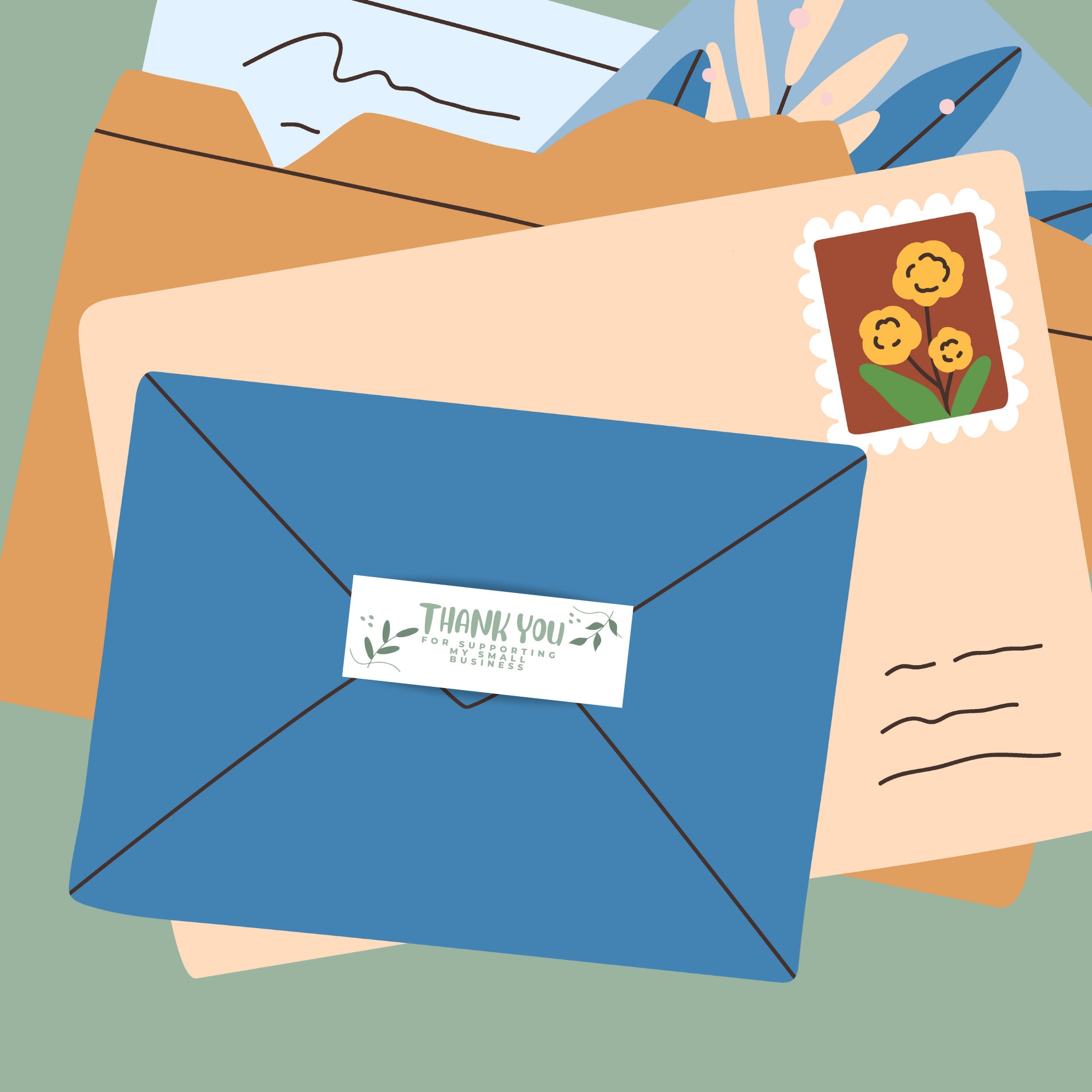 Thank You Stickers | Printable Thank You Labels | Sheet of 30 Mailing ...