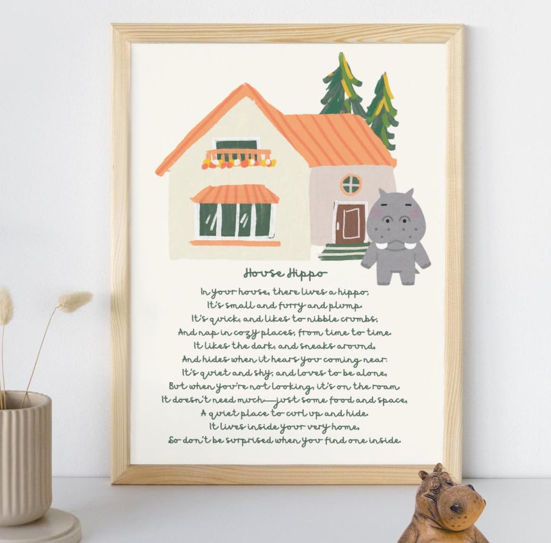 House Hippo Card, House Hippo Poem, House Hippo Sign, House Hippo ...