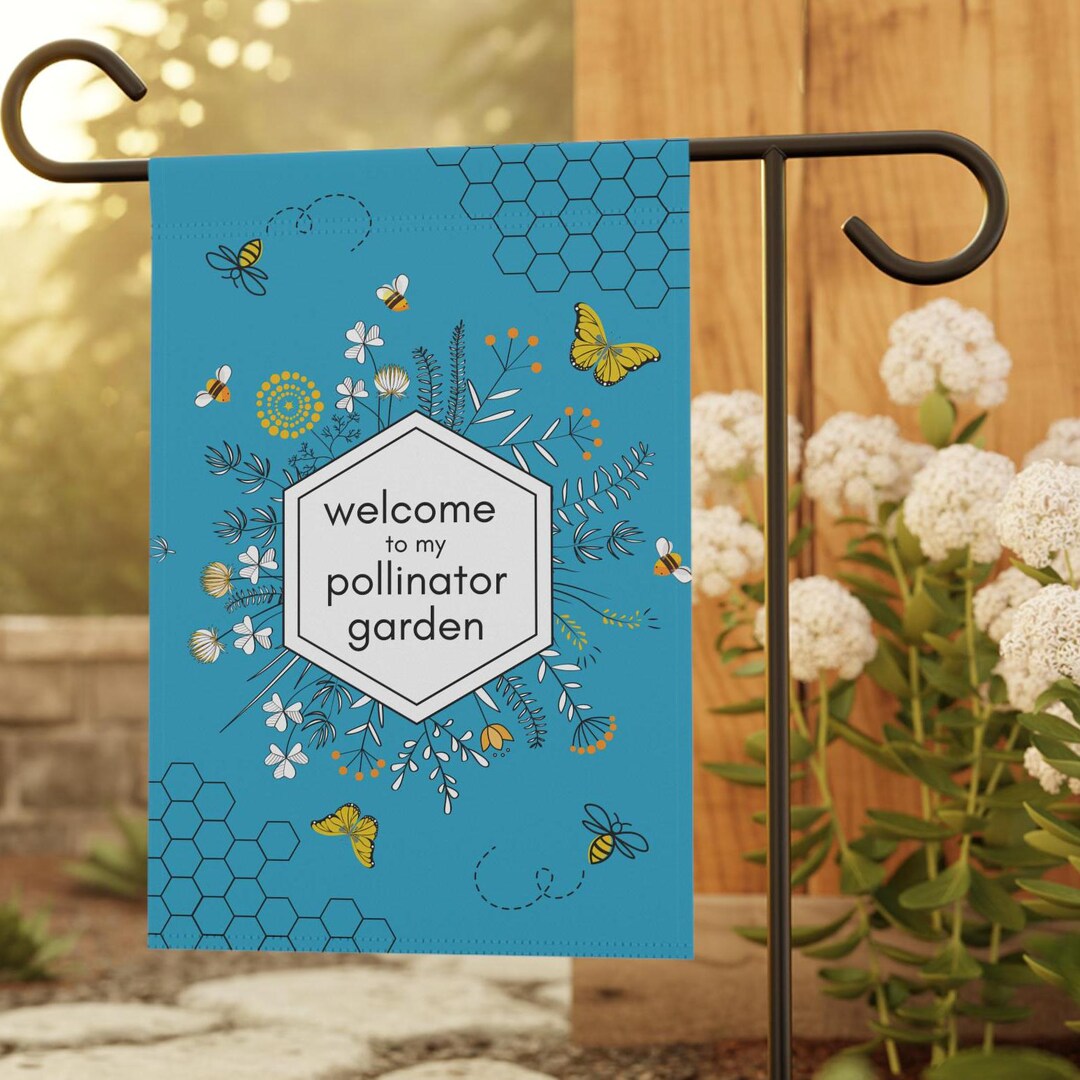 Pollinator Garden Banner | Welcome to My Garden Decor, Bee and ...