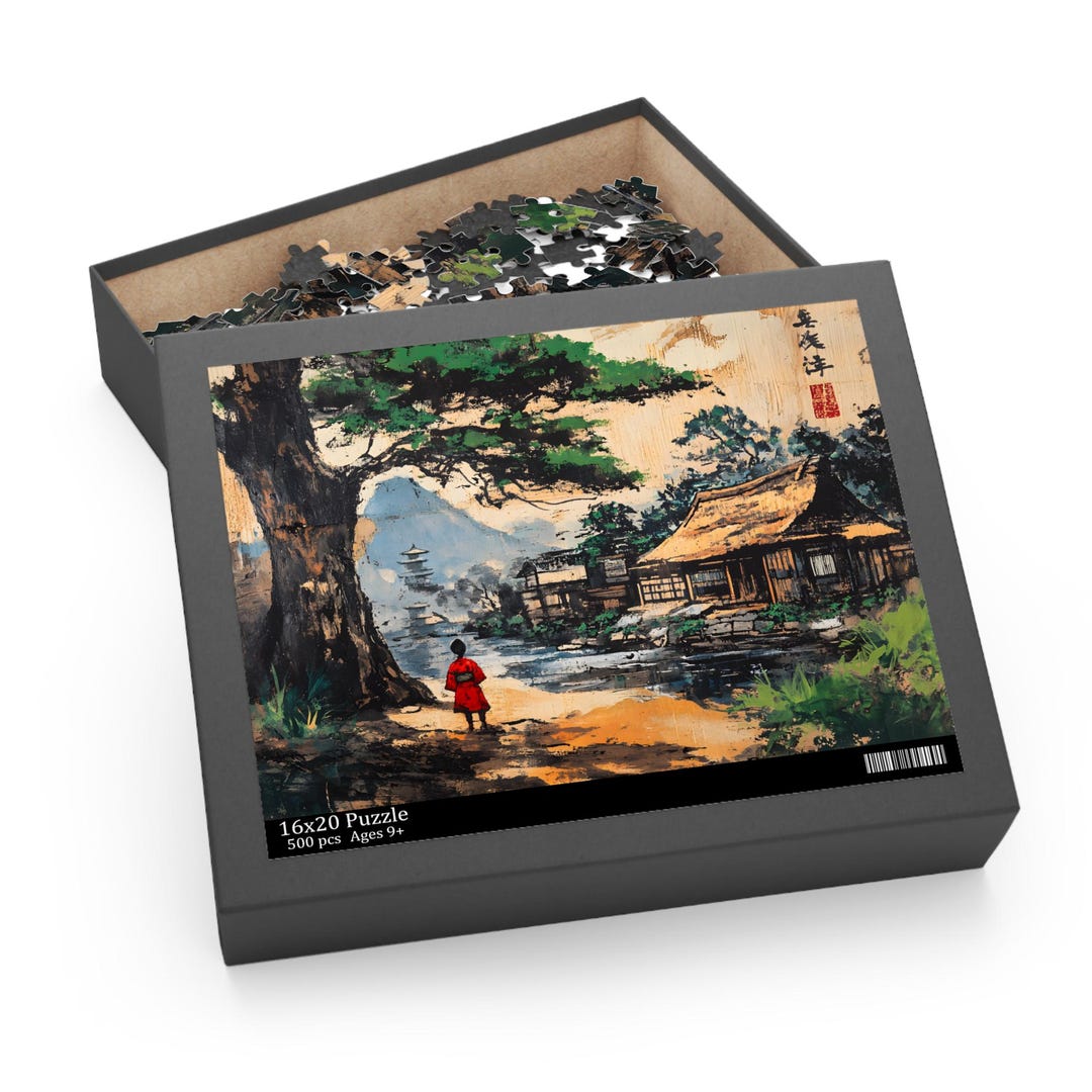 Japanese Inspired Shodo Style Puzzle Scenic-landscape Jigsaw Puzzle 120 ...