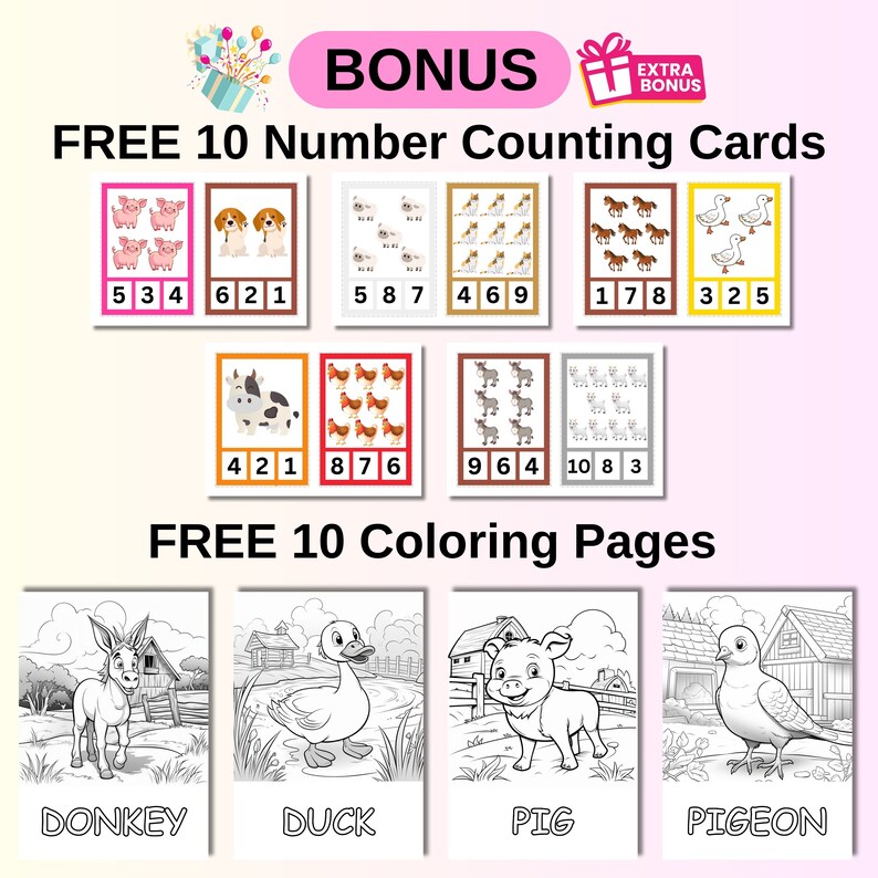 20 Farm Animal FLASH CARDS, Montessori Flashcards, Pre-school ...