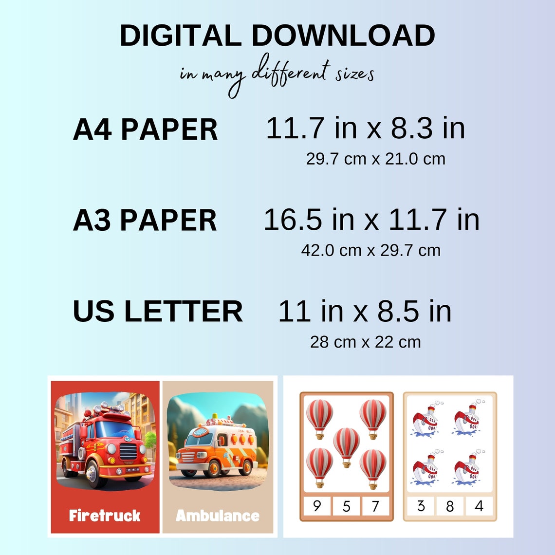 24 Transportation Flashcards for Kids Printable Montessori Flashcards ...