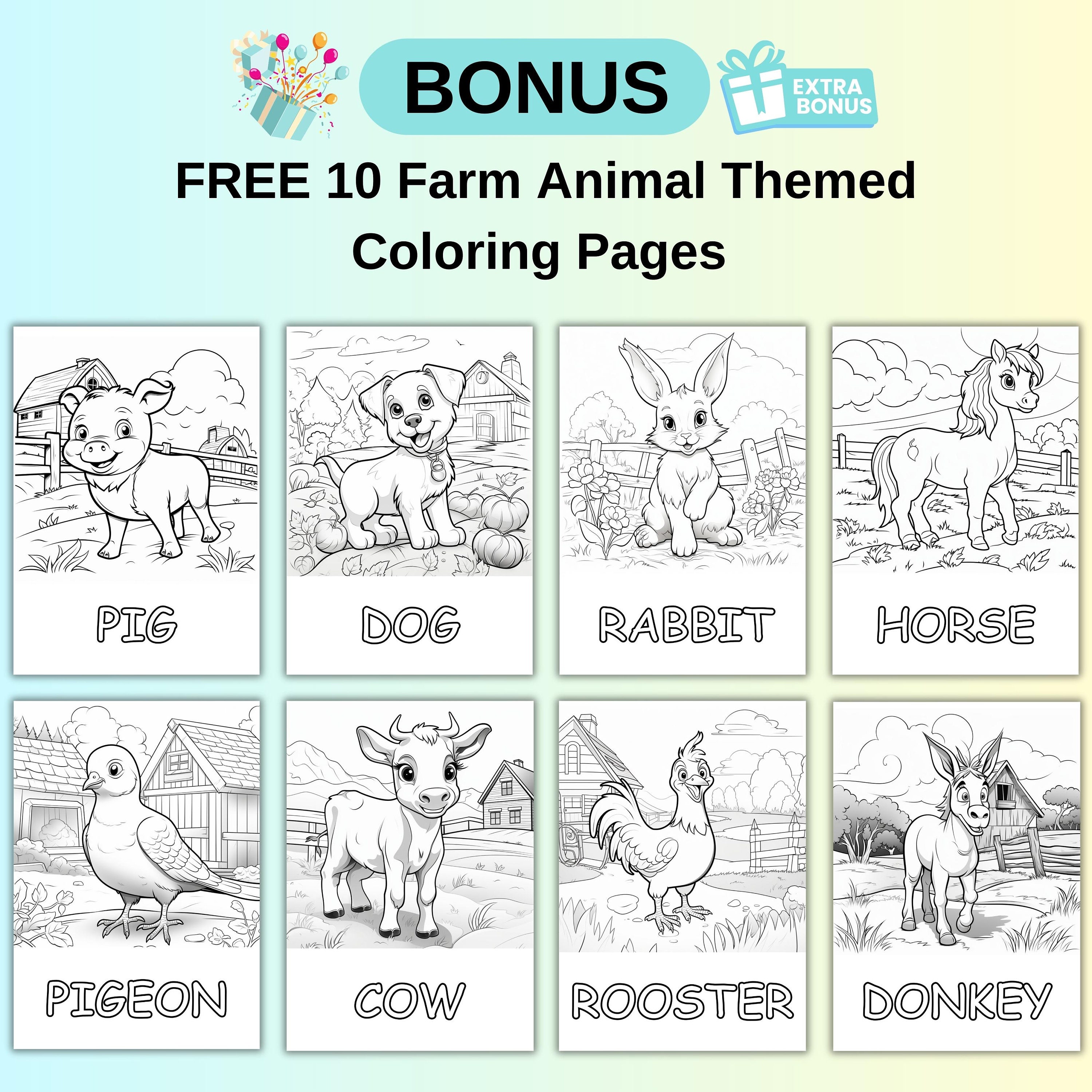 20 Farm Animal FLASH CARDS Montessori Flash Cards Pre-school - Etsy