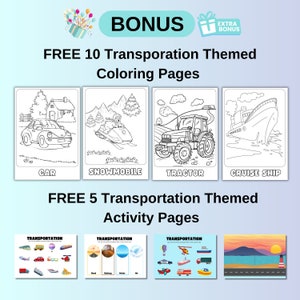 24 Transportation Flashcards for Kids Printable; Montessori Flashcards ...