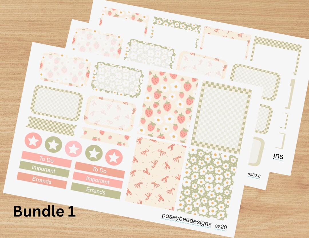 Cute Planner Stickers, Bullet Journal Stickers, Erin Condren, Spring ...