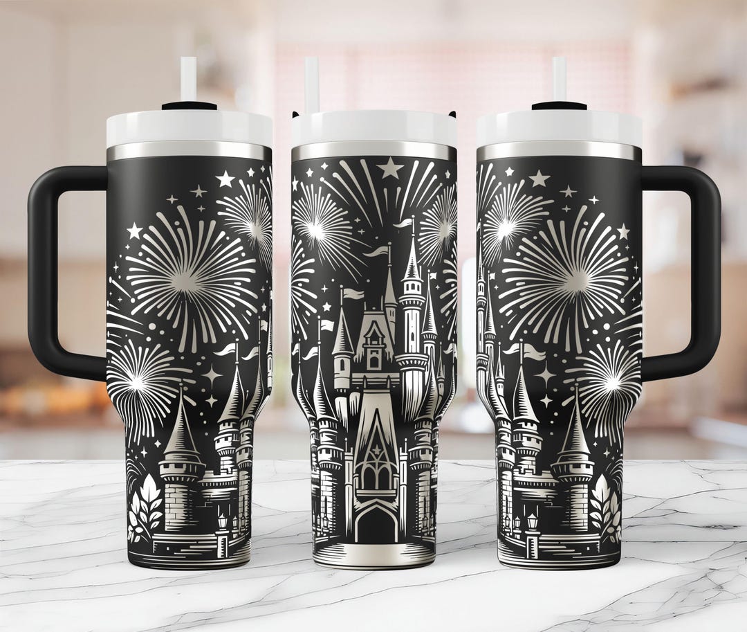 Fairytale Castle Tumbler Wrap Svg, Magical Fireworks Celebration ...