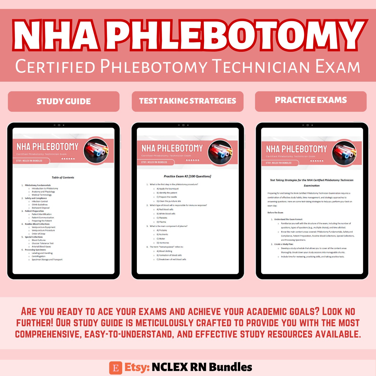 Certified Phlebotomy Technician Exam Bundle 2024-2025 - Instant ...