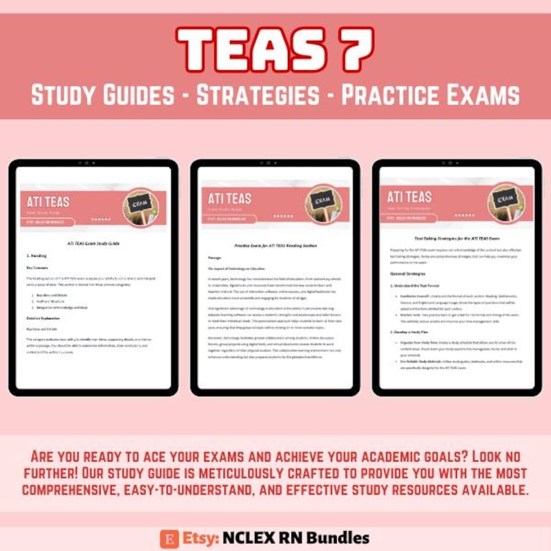 Teas Test Study Guide - Etsy