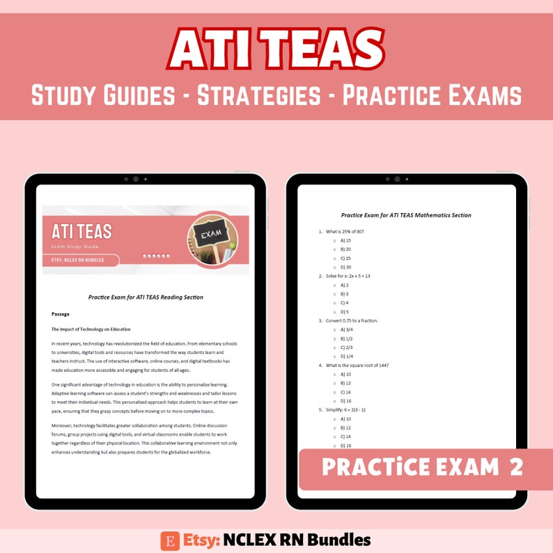 TEAS 7 Question Bank 2024-2025 [+2000 Questions] Instant Download - Etsy