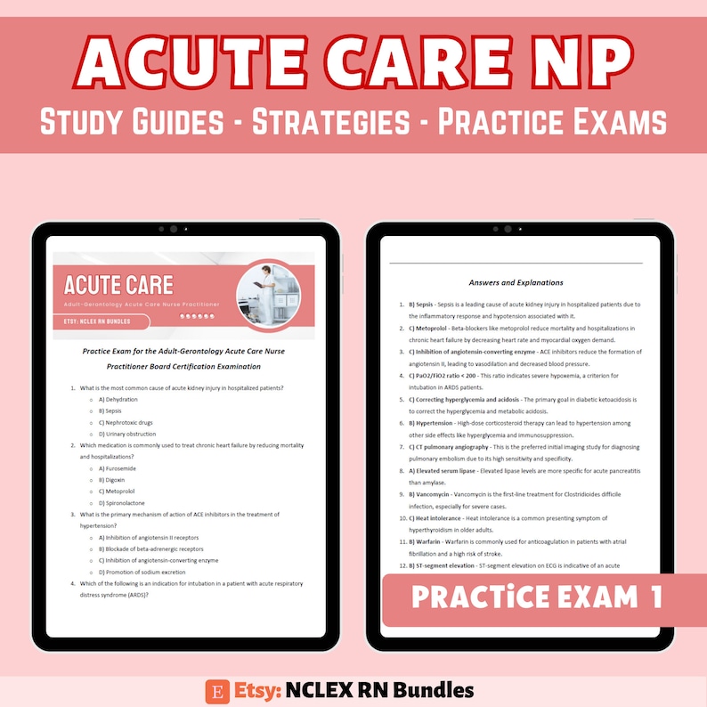 Adult-gerontology Acute Care Nurse Practitioner Study Guide 2024-2024 ...