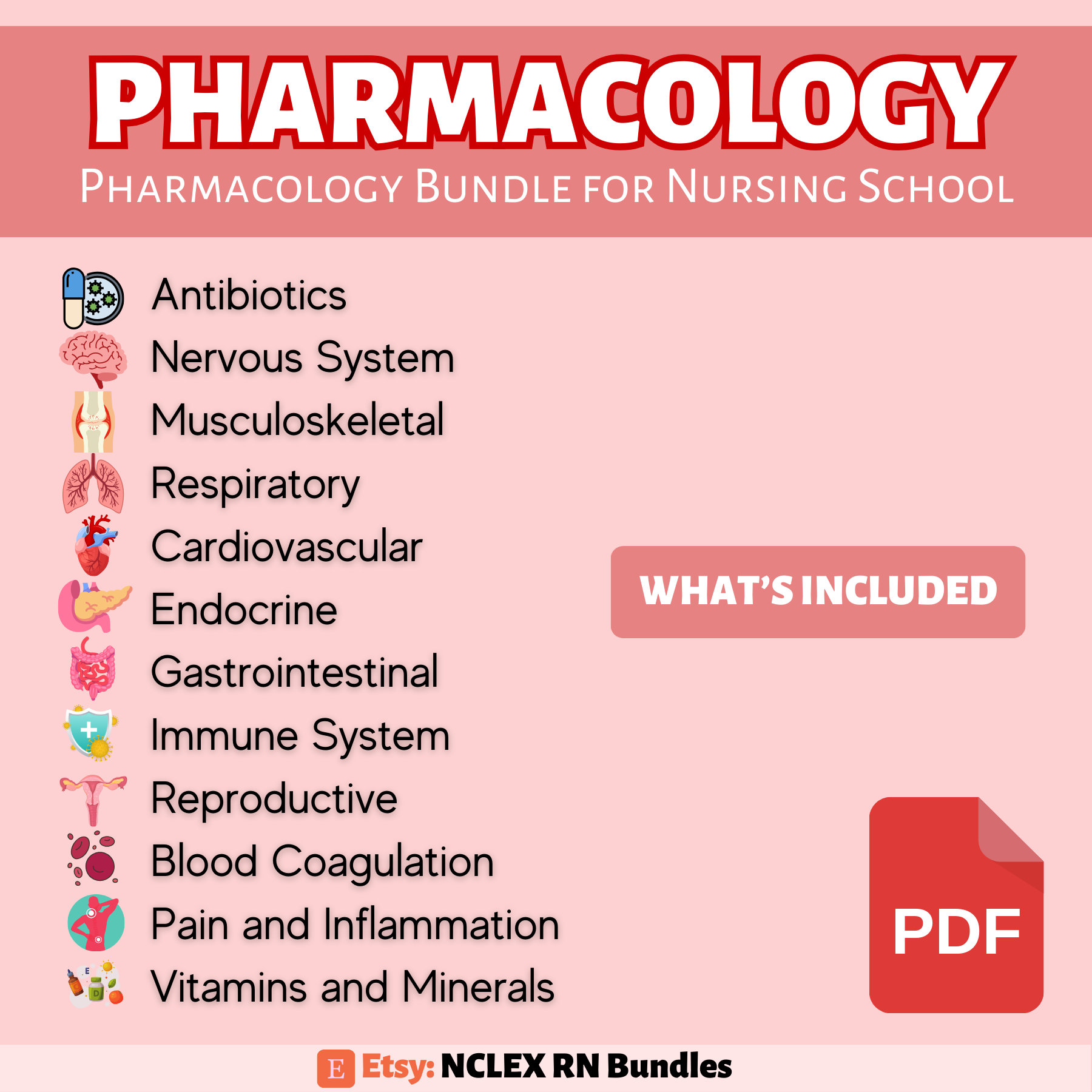 Complete Pharmacology Bundle for Nursing School & NCLEX - 400 ...