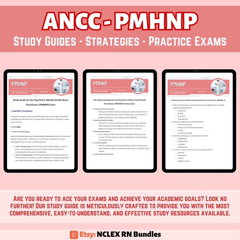 Pmhnp Study Guide - Etsy