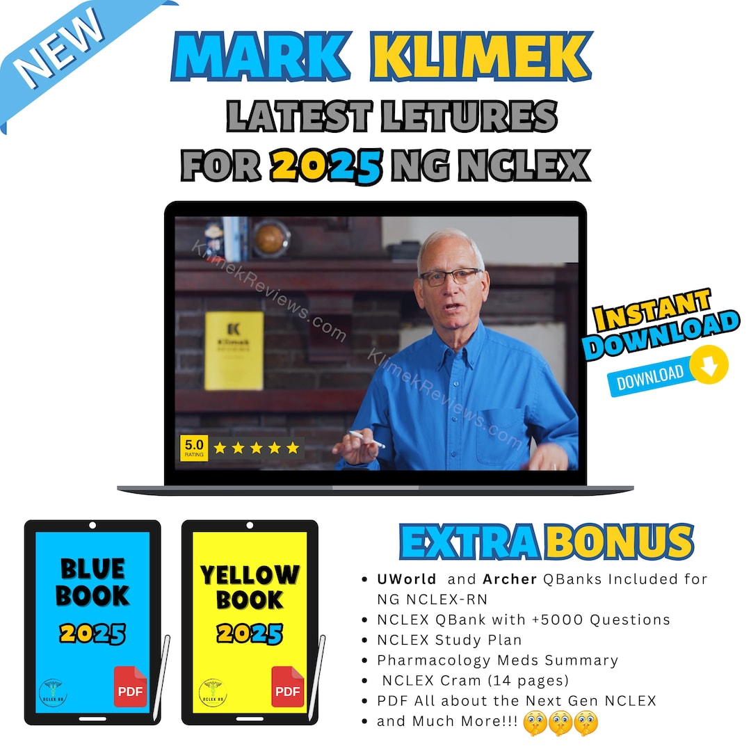 Mark Klimek Latest VIDEO Lectures for Next Gen NCLEX 2025 - New Blue ...
