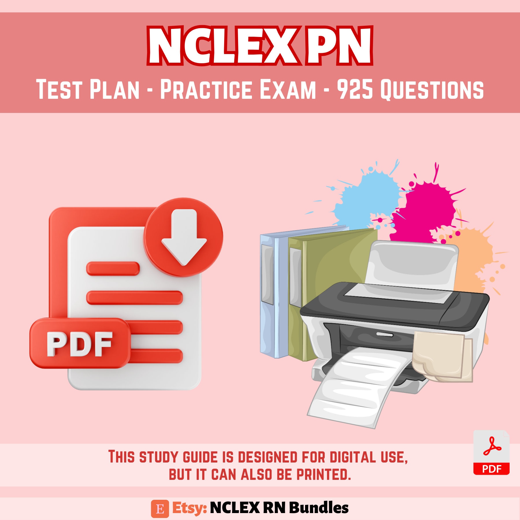 NCLEX PN Test Plan - Practice Exam - 925 Questions | Instant Download ...