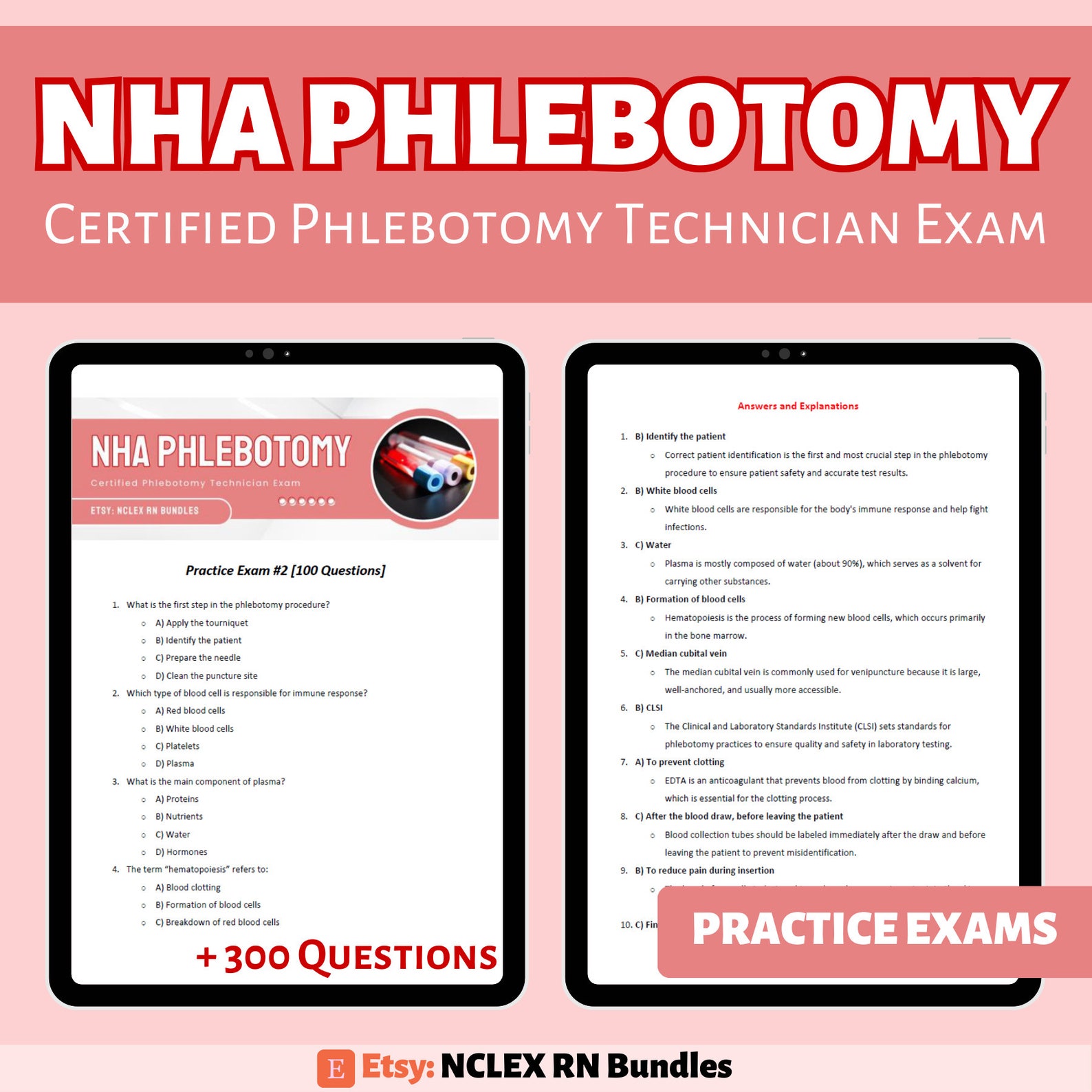 Certified Phlebotomy Technician Exam Bundle 2024-2025 - Instant ...