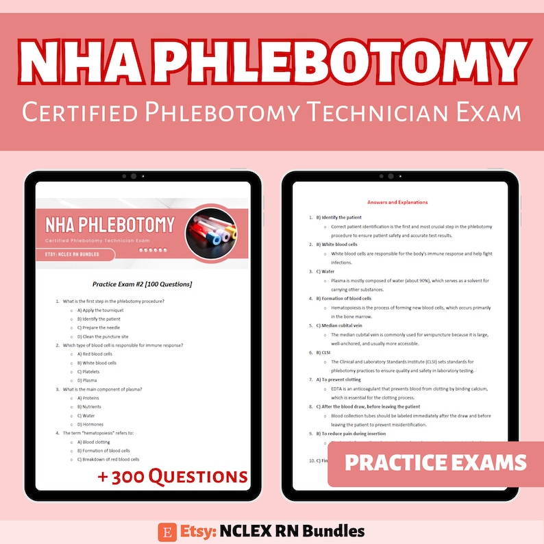 Certified Phlebotomy Technician Exam Bundle 2024-2025 - Instant ...