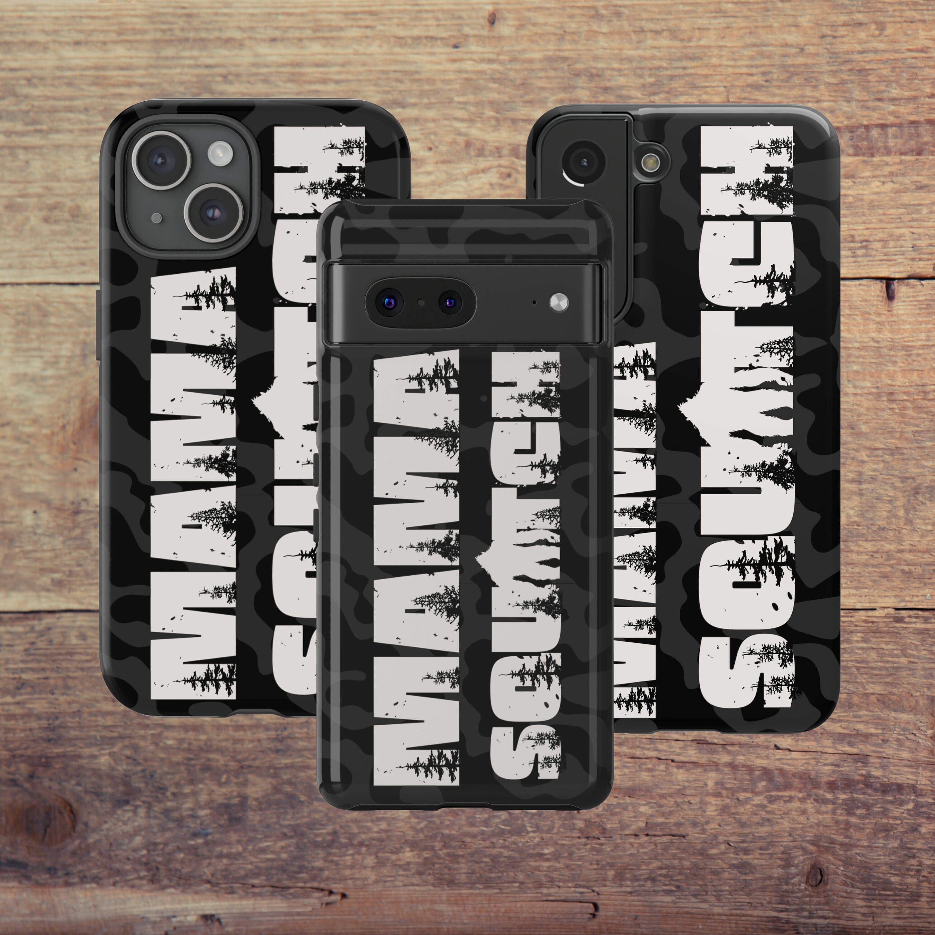 Mama Squatch Phone Case, Black Camo Sasquatch Mom Phone Case, Big Foot ...