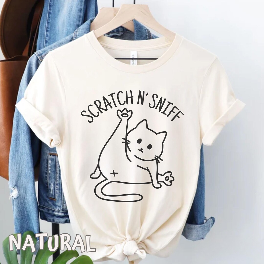 Scratch N Sniff Cat Butthole Adult Shirt, Unhinged Tee Inappropriate ...