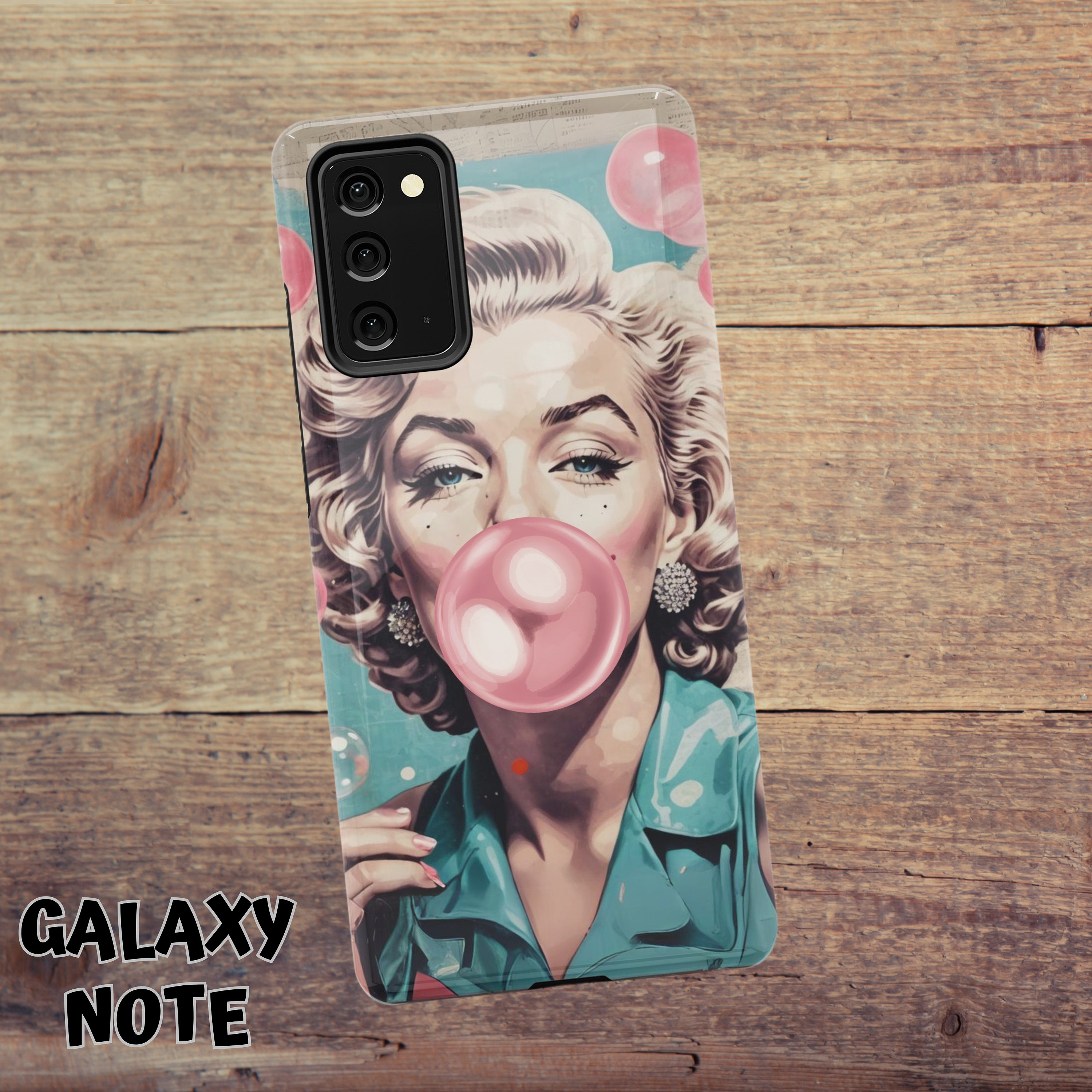 Retro Marilyn Monroe Bubble Gum Phone Case, Blonde Bombshell, Bubble ...