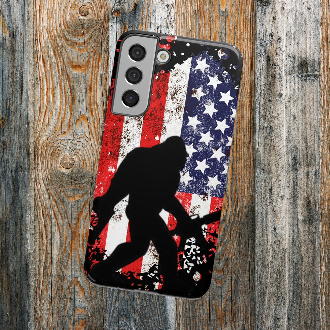 American Flag Sasquatch Pro Gun Phone Case, Come and Take It Gift ...