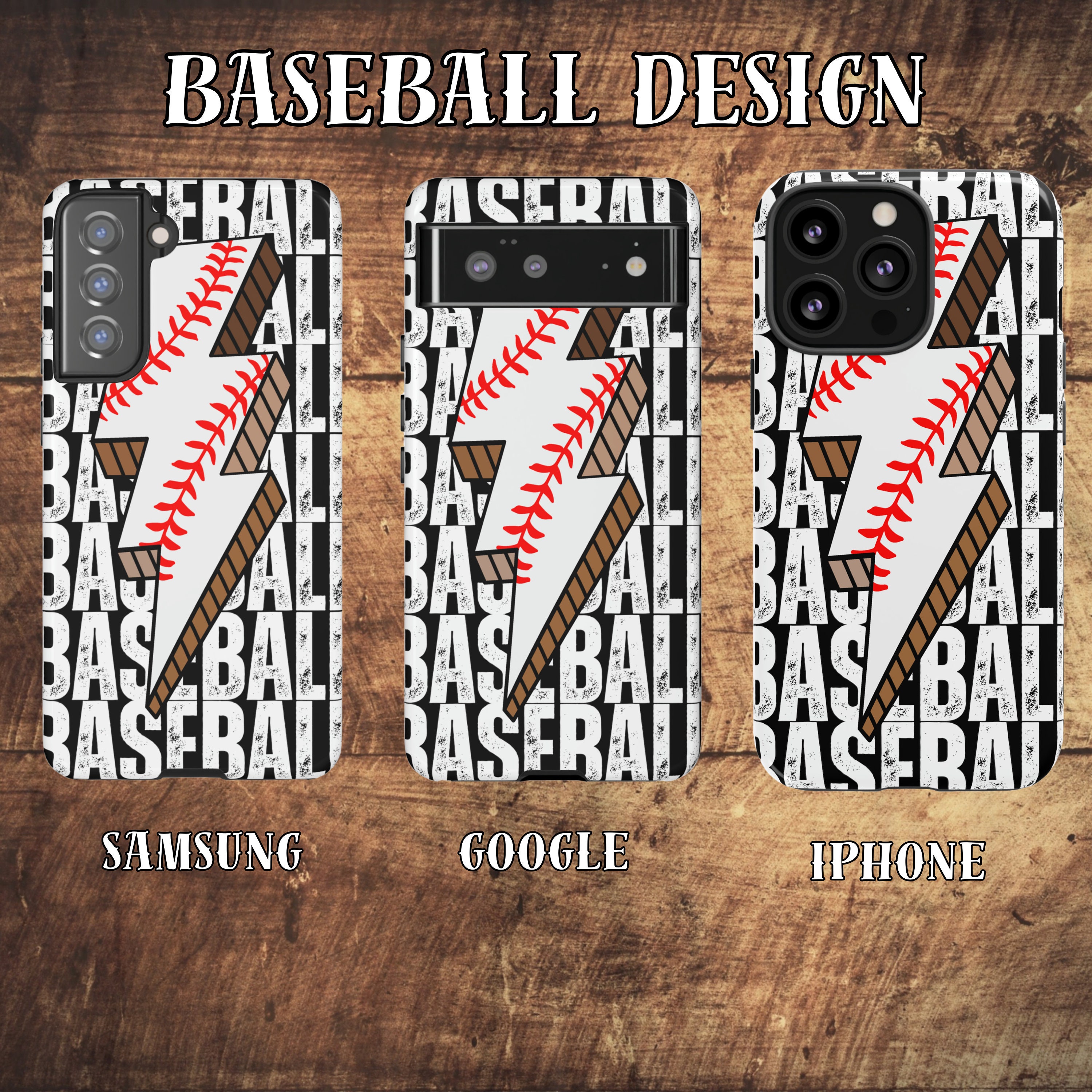 Lightning Bolt Sports Phone Case, Basketball Volleyball Soccer Baseball ...