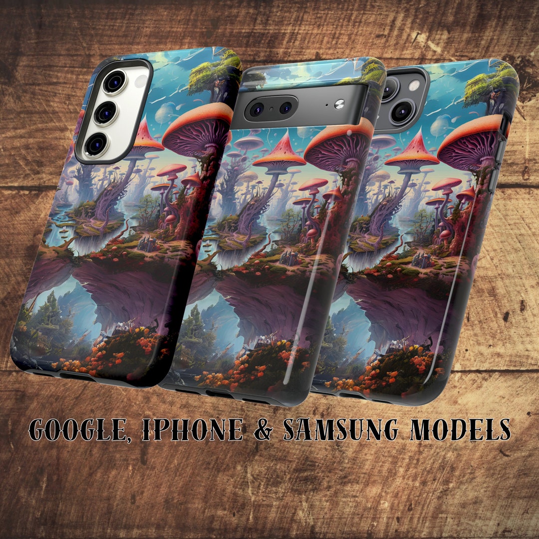 Colorful Cottagecore Mushroom Design Phone Case Bright - Etsy