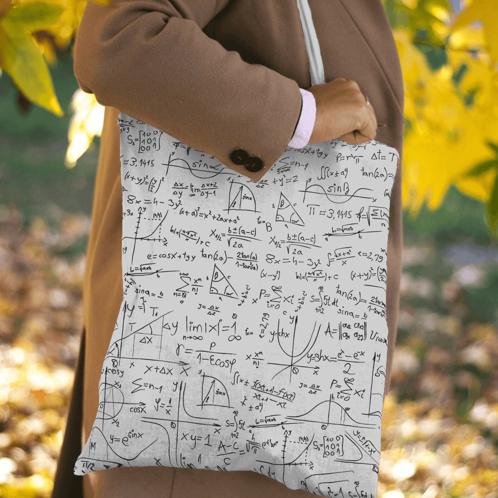 Math Equation Tote Bag, Math Nerd Gift, Collage Math Student Gift, Math ...
