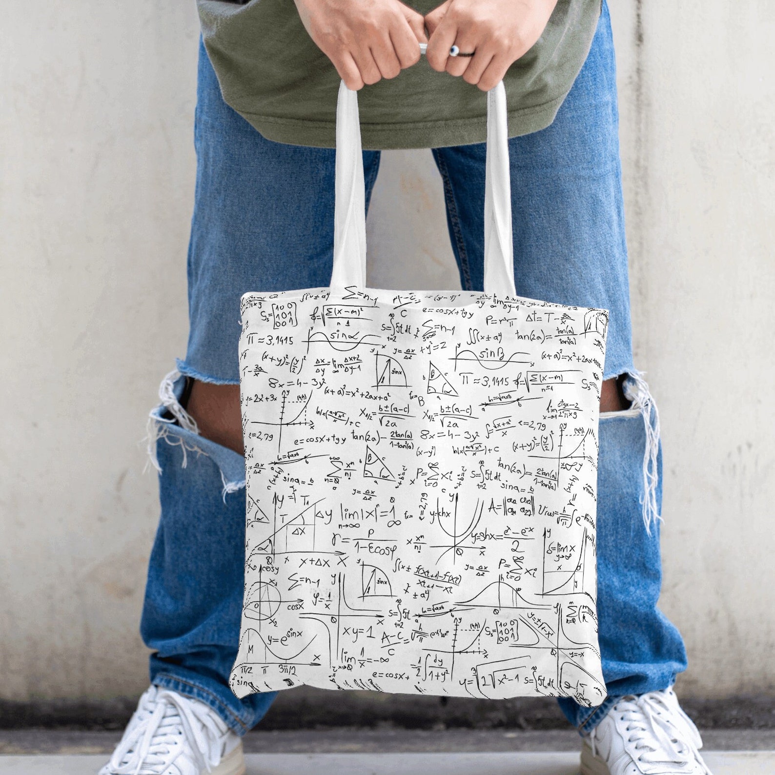 Math Equation Tote Bag, Math Nerd Gift, Collage Math Student Gift, Math ...