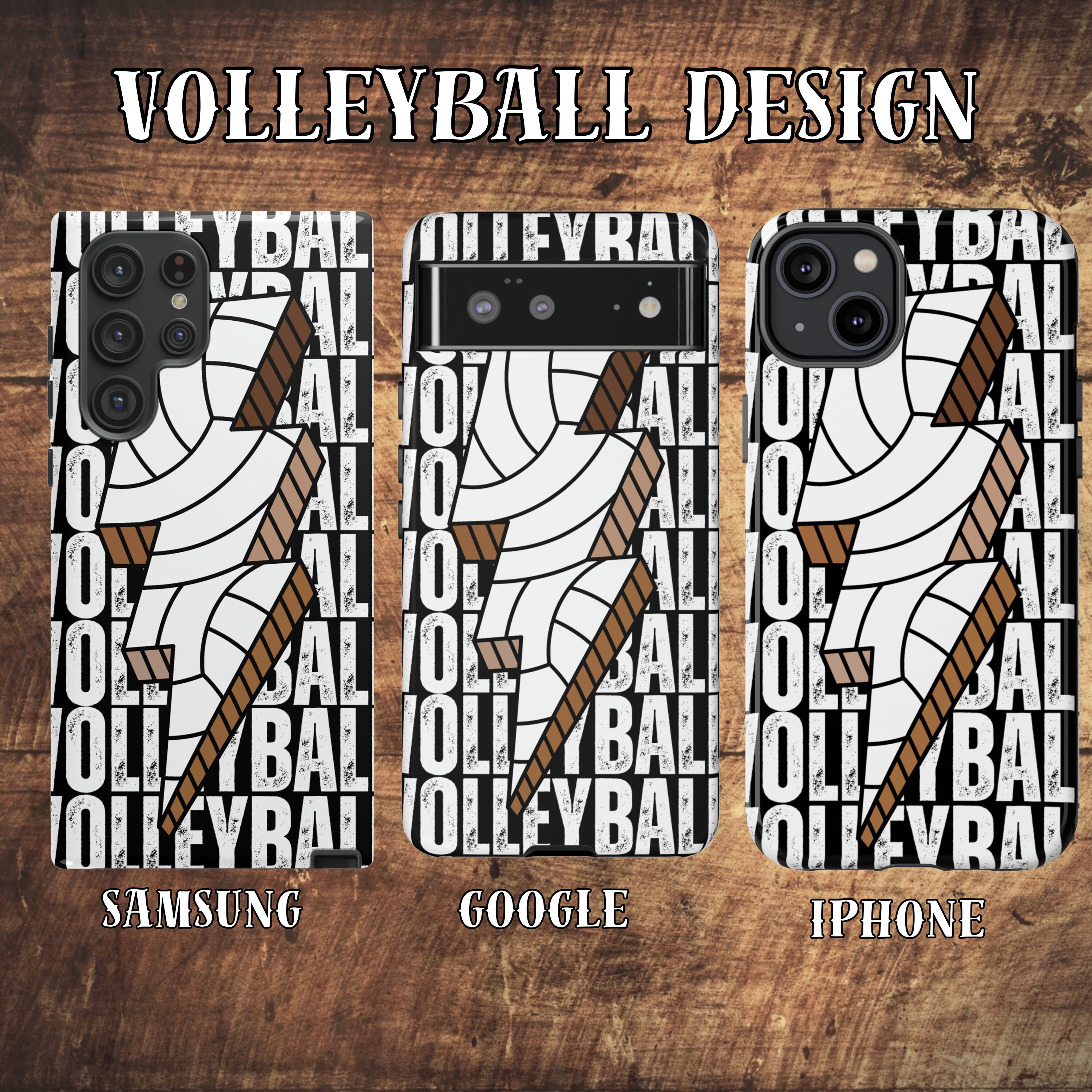 Lightning Bolt Sports Phone Case Basketball Volleyball Soccer - Etsy