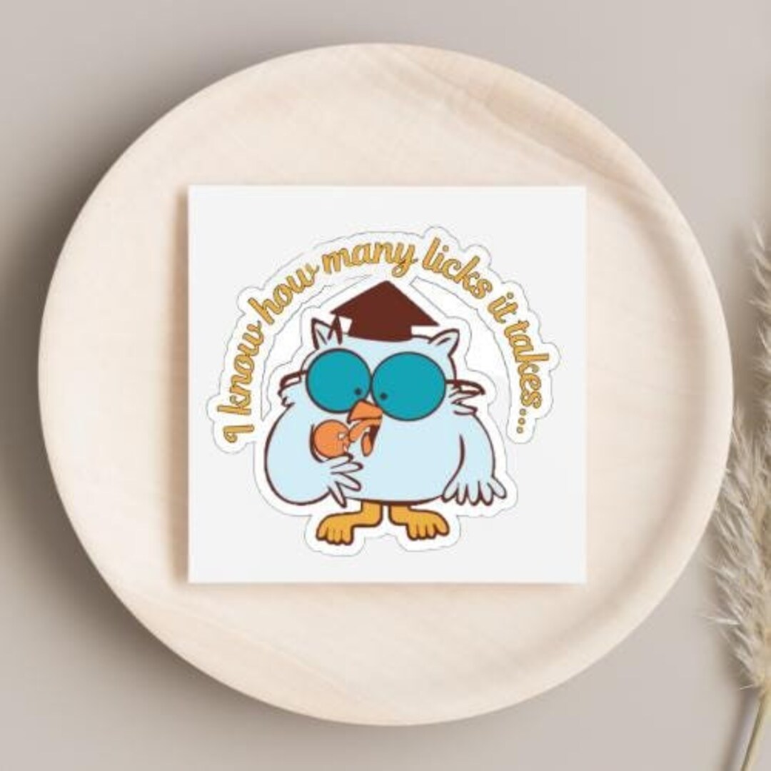 How Many Licks It Takes Vinyl Sticker Decal, Inappropriate Naughty ...