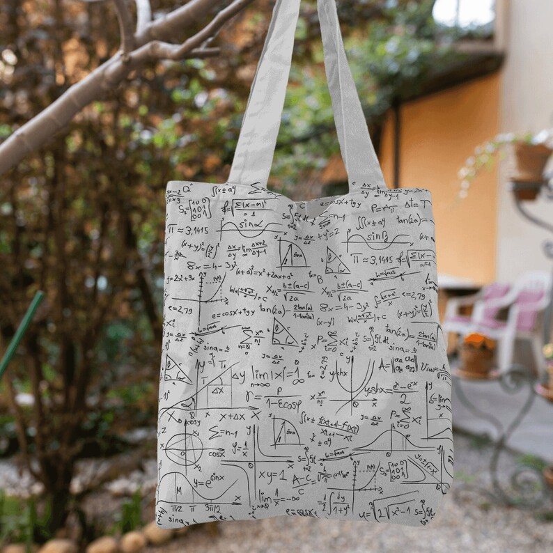 Math Equation Tote Bag, Math Nerd Gift, Collage Math Student Gift, Math ...