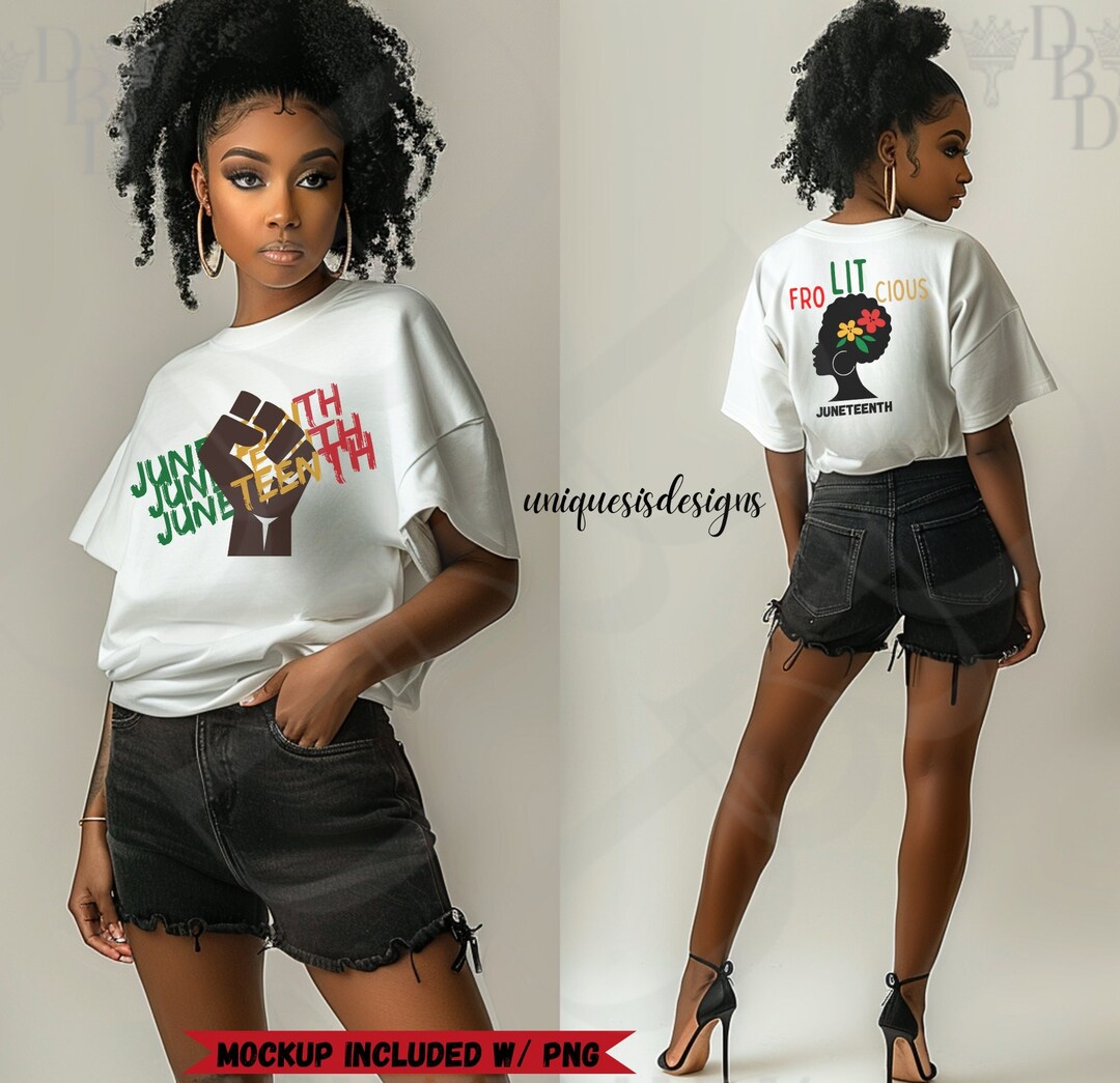 Juneteenth & Frolitcious PNG W/ Mockups, Juneteenth Bundle PNG, Print ...