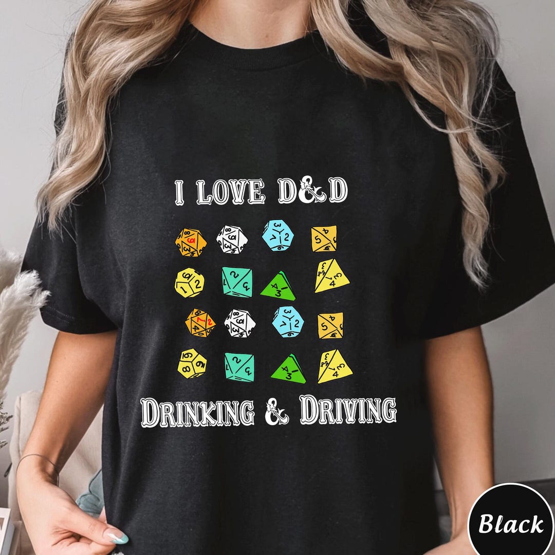 I Love Dnd Drinking and Driving Shirt, Trending Unisex Tee Shirt ...