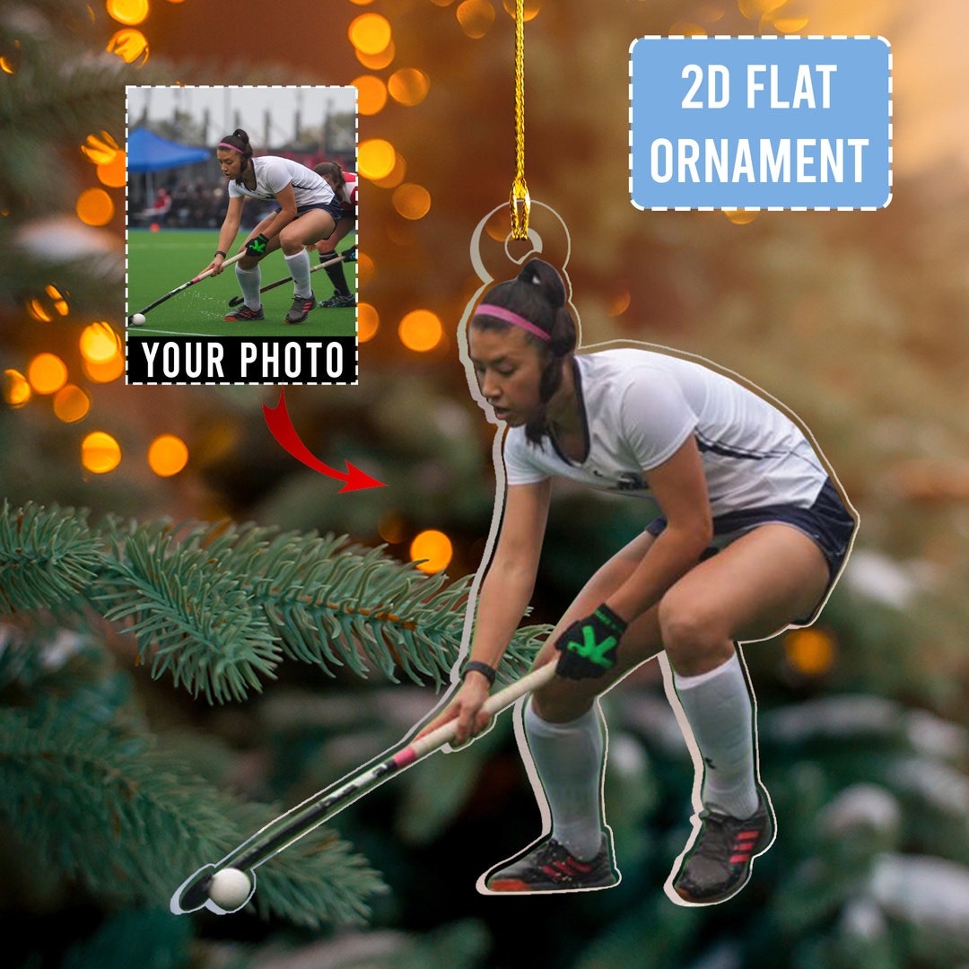 Personalized Field Hockey Photo Ornament, 2D PRINTED ORNAMENT ...