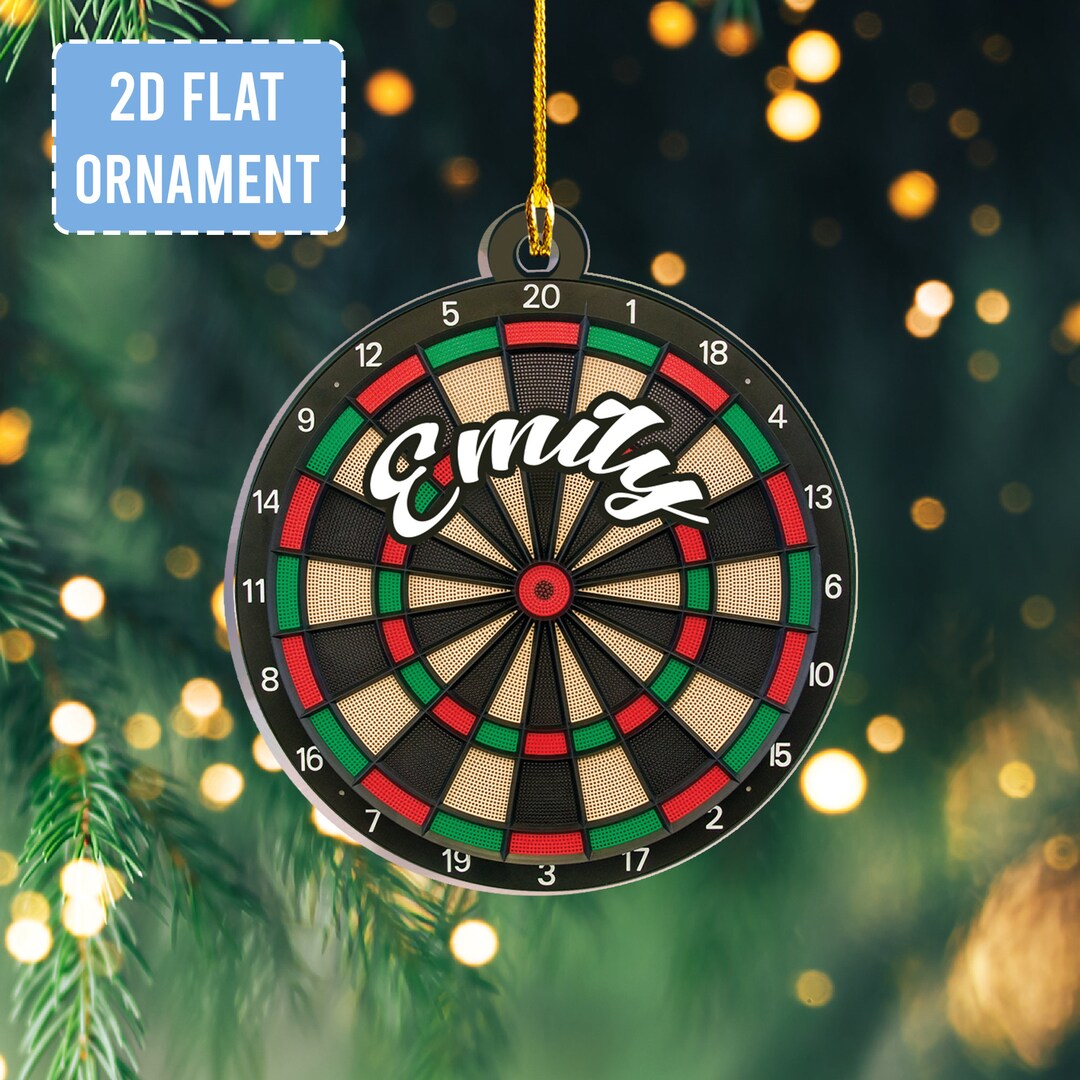 Personalized Name Darts Ornament,2d PRINTED Ornament,christmas Gift for ...