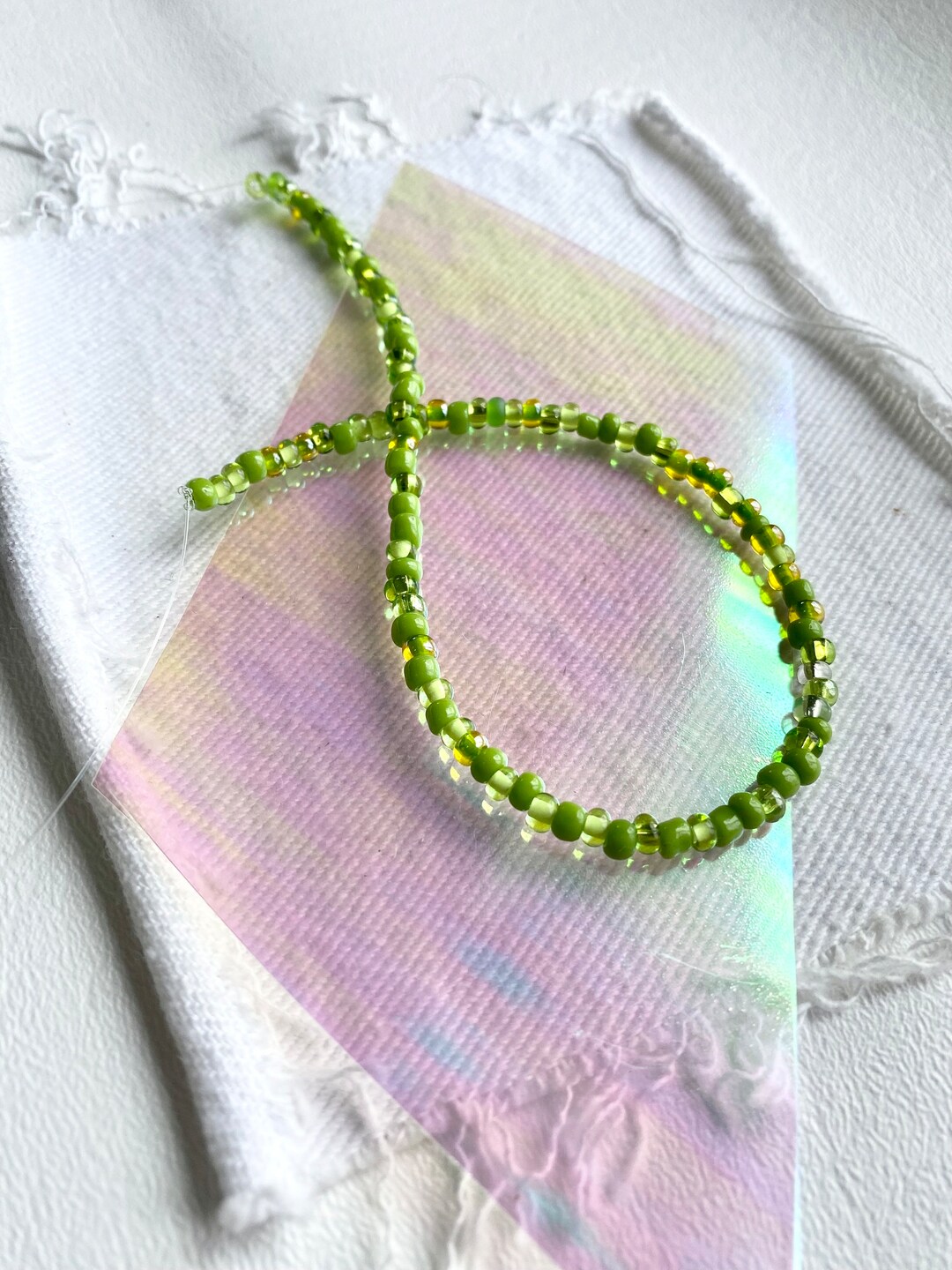 Seed Beads: Lime Green Mix - Etsy