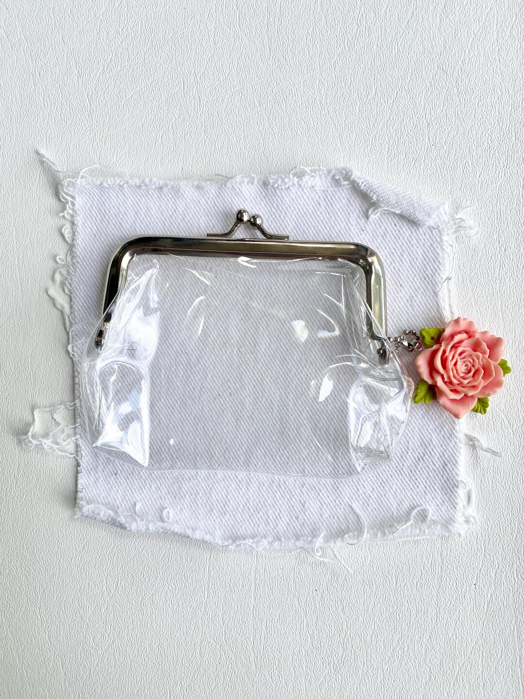 Medium Clear Coin Purse: Dark Peach - Etsy