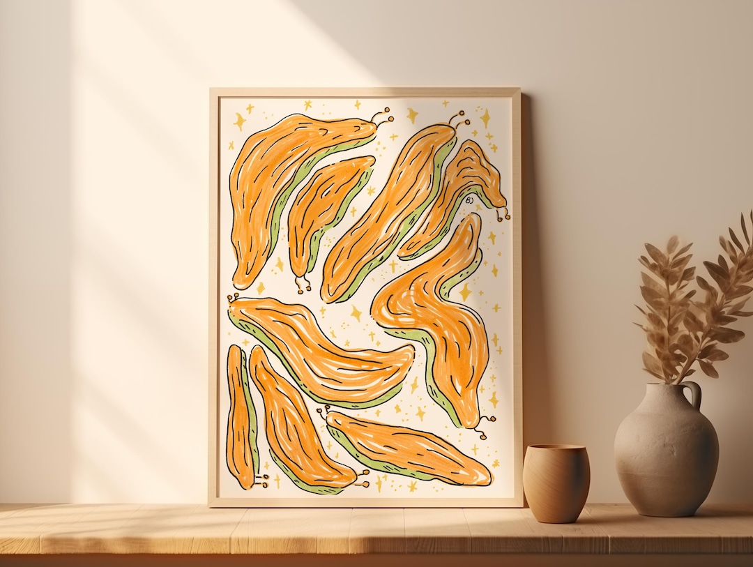 Whimsical Slugs Art Print | Illustrated Slug Design in A5 | A4 | A3 - Etsy