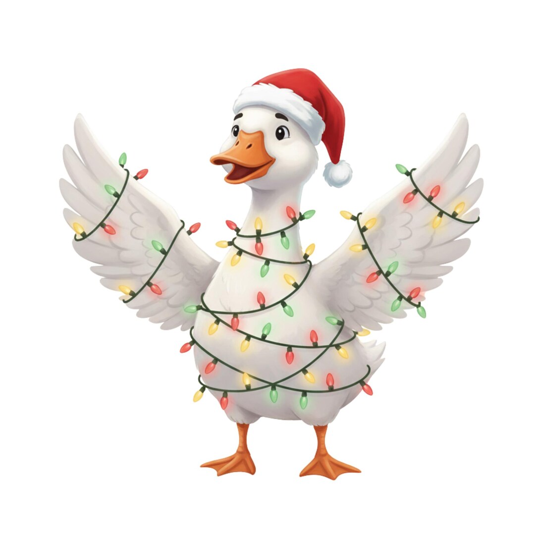 Christmas Silly Goose 20 Clipart Bundle | Funny Holiday Goose PNG Set ...