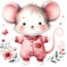 Woodland Animals in Pajamas Clipart 12 Watercolor, Cute Creature ...