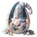 Easter Egg Gnomes 12 PNG Clipart Bundle, Cute Spring Flower Easter ...
