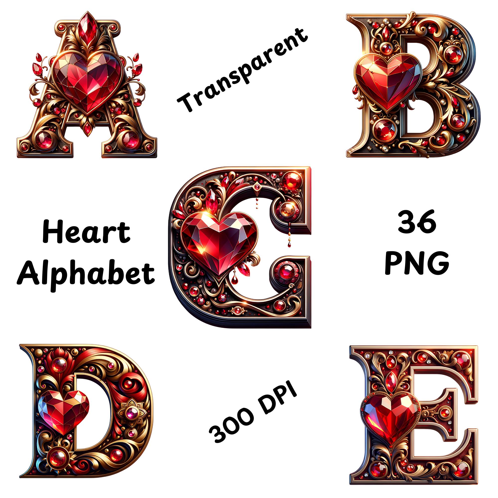 Valentine's Day Alphabet PNG, Valentines Letters, Valentines Art, Love ...