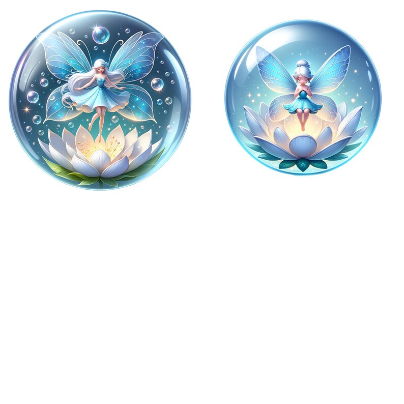 Blue Crystal Ball Fairy Clipart 18 PNG Fairy Garden Magical Fairy ...