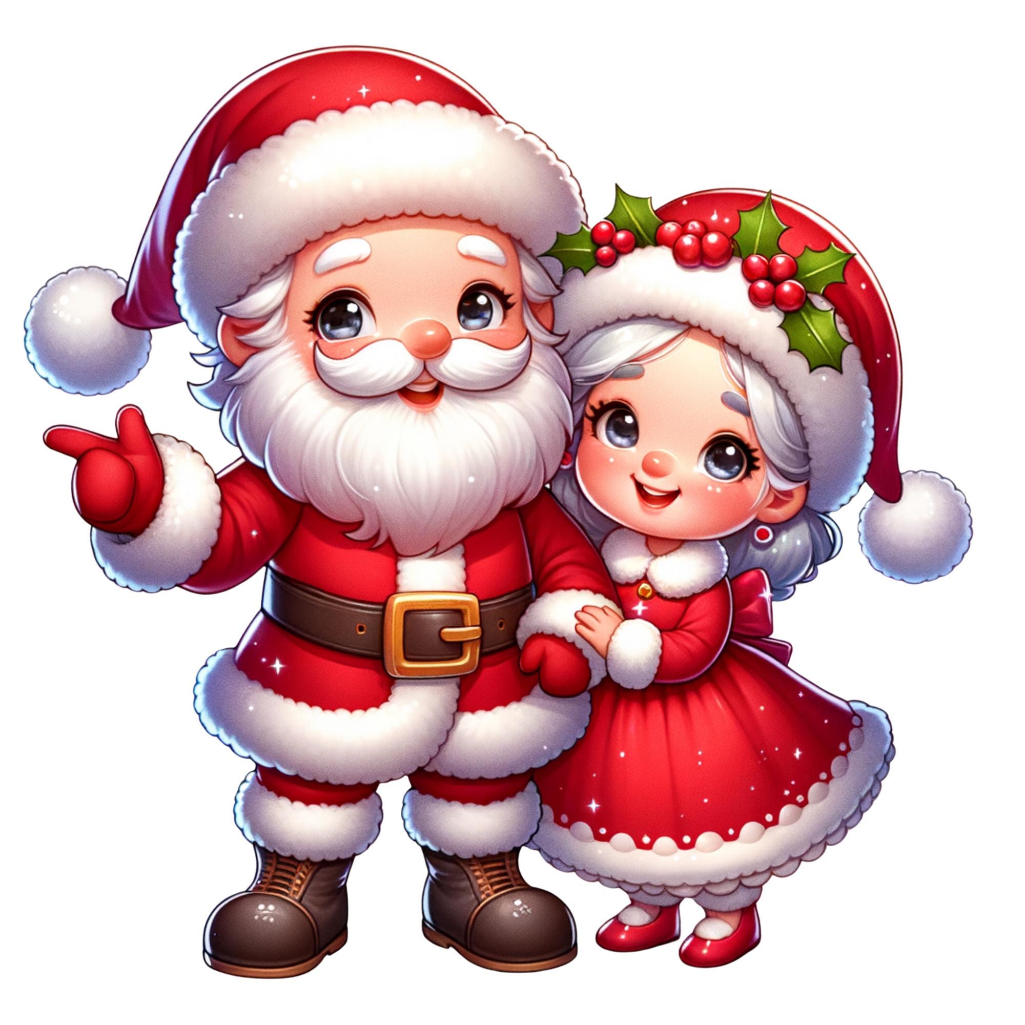 Santa Clipart | Santa Clipart Bundle | 12 High-quality Designs ...