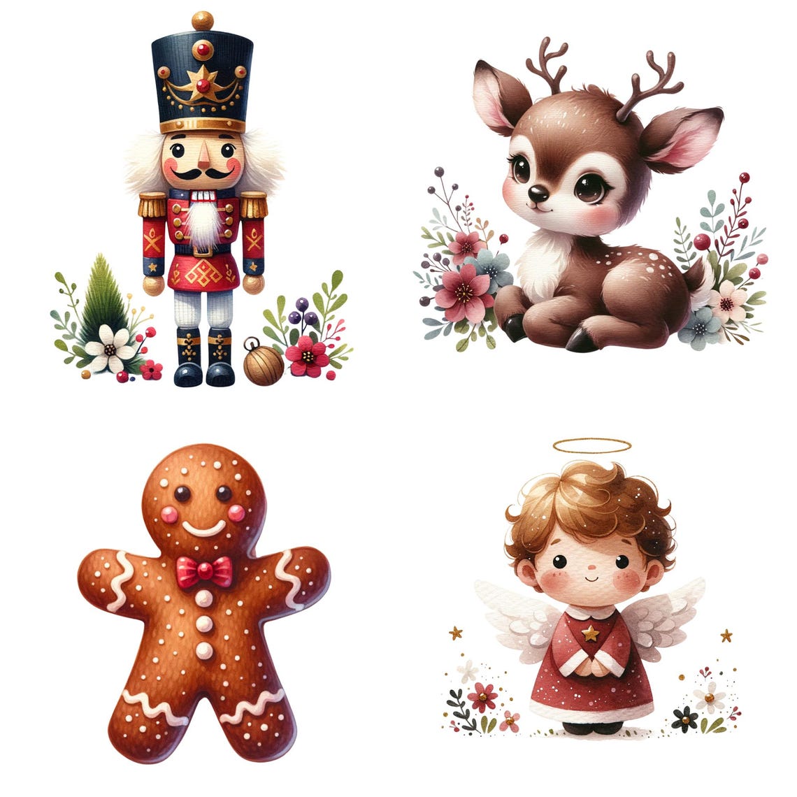 Whimsical Christmas Clipart | 26 Whimsical Christmas PNG for Crafts and ...